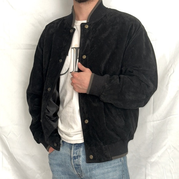 Jackets & Coats | Mens Black Suede Jacket | Poshmark